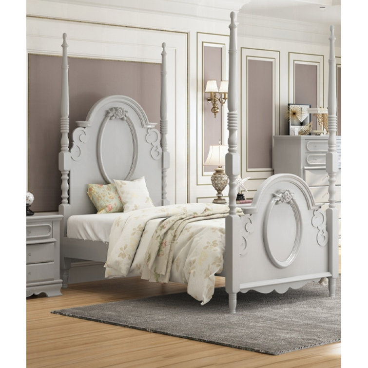 F&L Homes Studio Flora Four Poster Bed | Wayfair